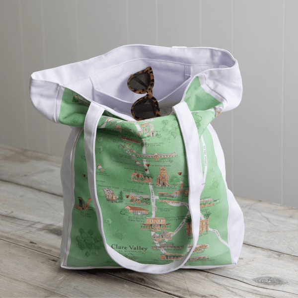 Tote Bag Clare Valley 2.0 Wine Region Map - Australian Map Gifts